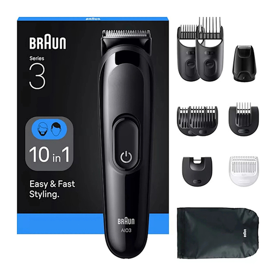 Multifunkcionalni trimer Braun AIO3560 , All-in-One, Series 3, Crna boja