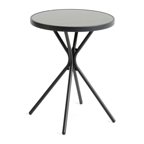 Baštenski sto RADSTRUP 3725109, Crna, Ø60, Visina 70 cm