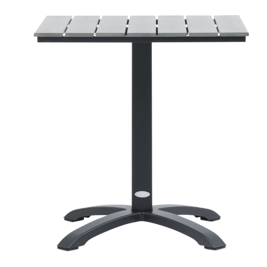 Baštenski stočić Bistro Hobro, 3700405, 70x70cm, Boja siva