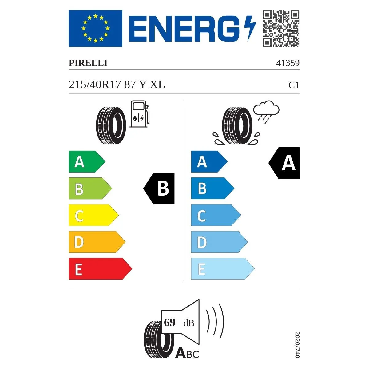 PIRELLI 215/40X17 87Y XL POWERGY 2
