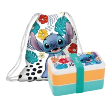 Kutija za užinu i podesiva torba set - Disney, Lilo and Stitch, White