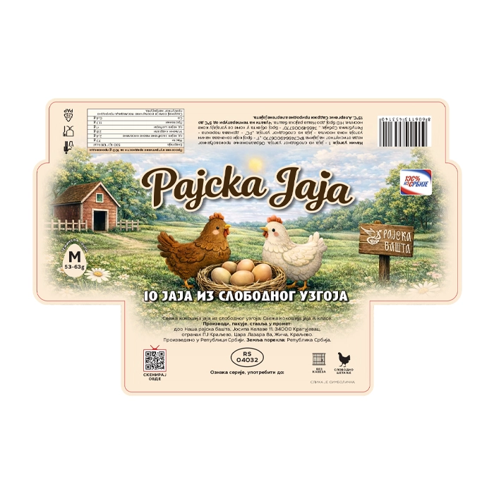 Jaja iz slobodnog uzgoja 10 komada