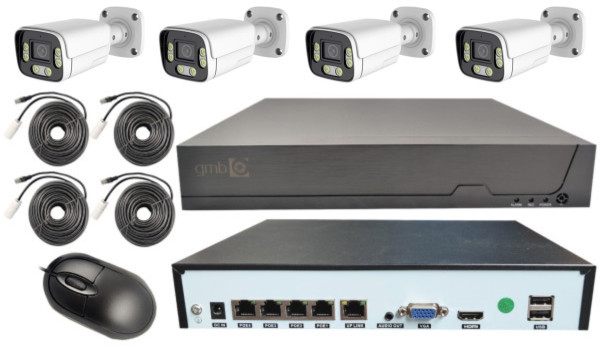 SET KAMERA CAM-IP5MP-POEKTHI4W HI EASY POE NVR IP 4 KAMERE GMB
