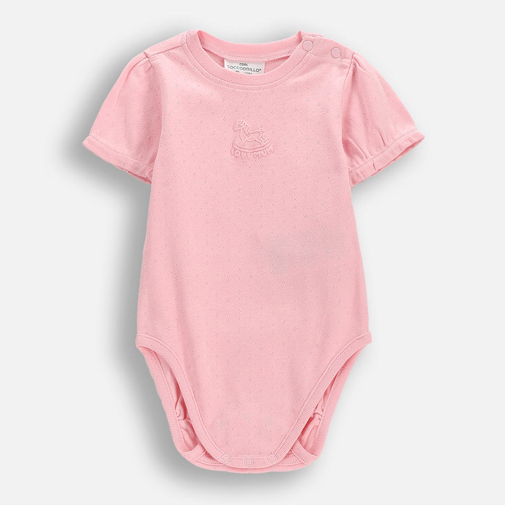 COCCODRILLO FANTASY SPRING GIRL NEWBORN roze bodi
