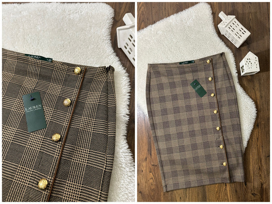 Ralph Lauren * M * midi karo suknja * NOVO
