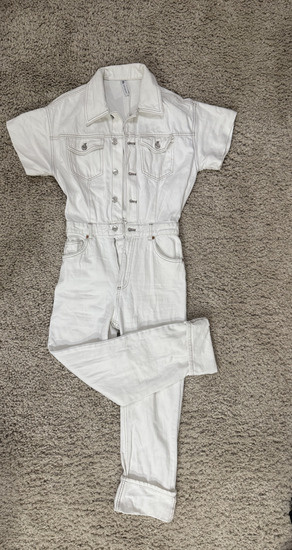 Teksas beli kombinezon Zara NOVI