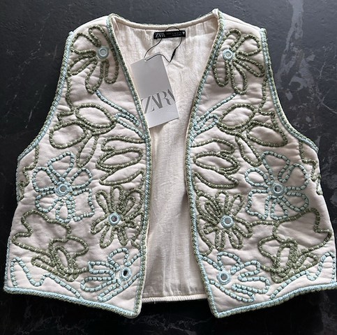 Zara prsluk nov 100% pamuk