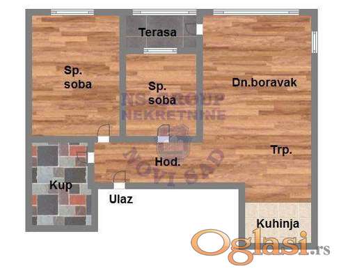 Trosoban 56m2 Somborska Rampa