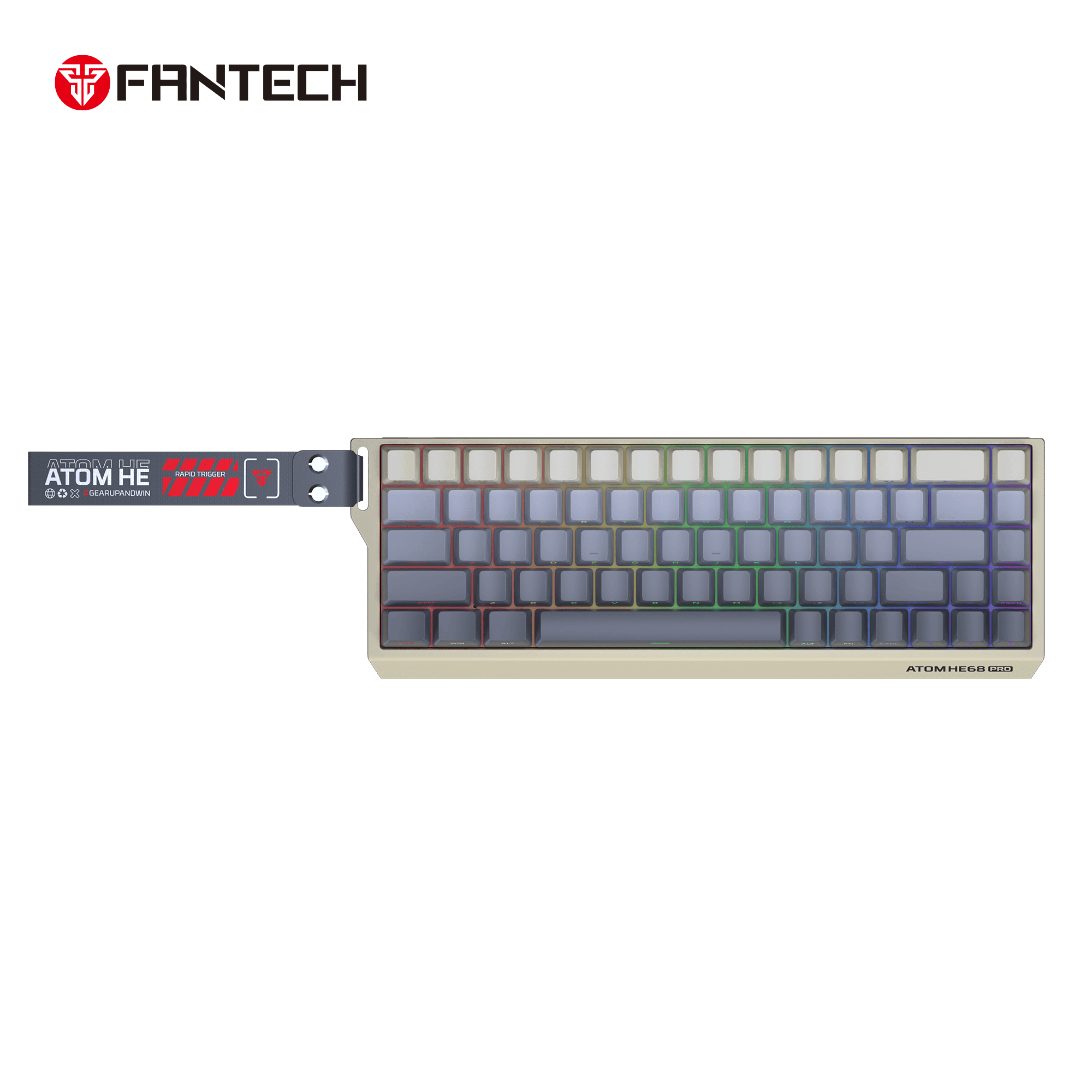 GEJMERSKA MEHANICKA TASTATURA FANTECH MK922 ATOM HE68 PRO RETRO MAGNETIC EMERALD SWITCH WIRELESS
