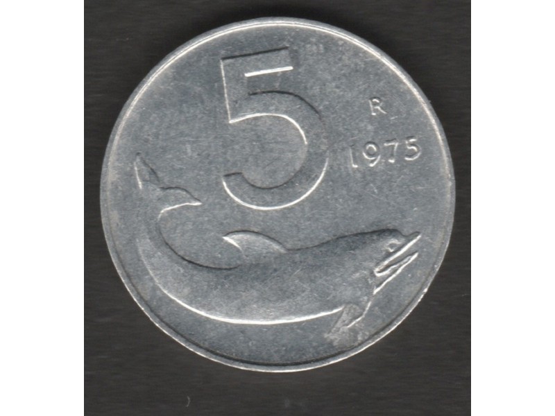 5 Lire, Lira - 1975 - Italy, Italija