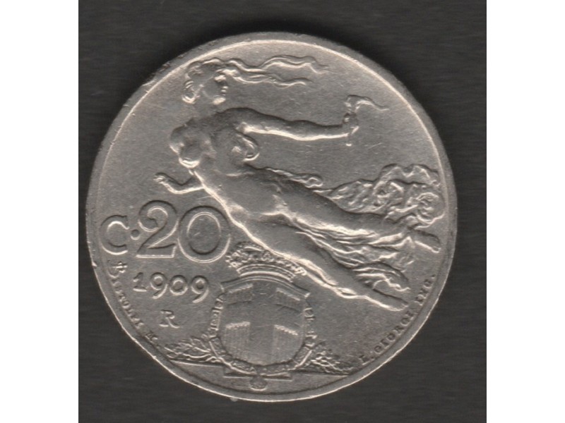 20 Centesimi - 1909 - Italy, Italija