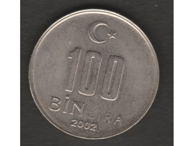100 000 Lira, 100 Bin Lira - 2002 - Turska