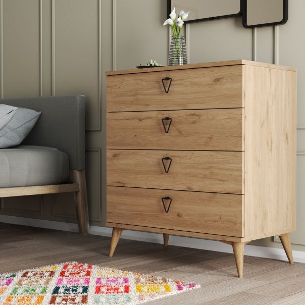 HANAH HOME Komoda Versa-Ce 3612, svetlo braon