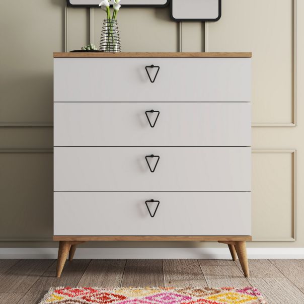 HANAH HOME Komoda Versa-Ce 3616, svetlo braon/bela