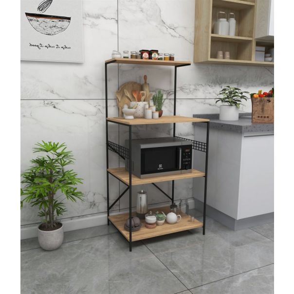 HANAH HOME Kuhinjska polica Anemon, crna/krem