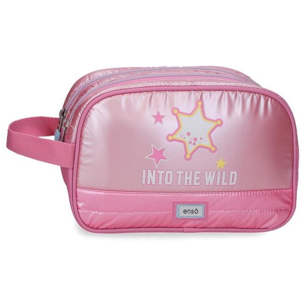 ENSO INTO THE WILD dečiji neseser sa 2 pregrade - pink