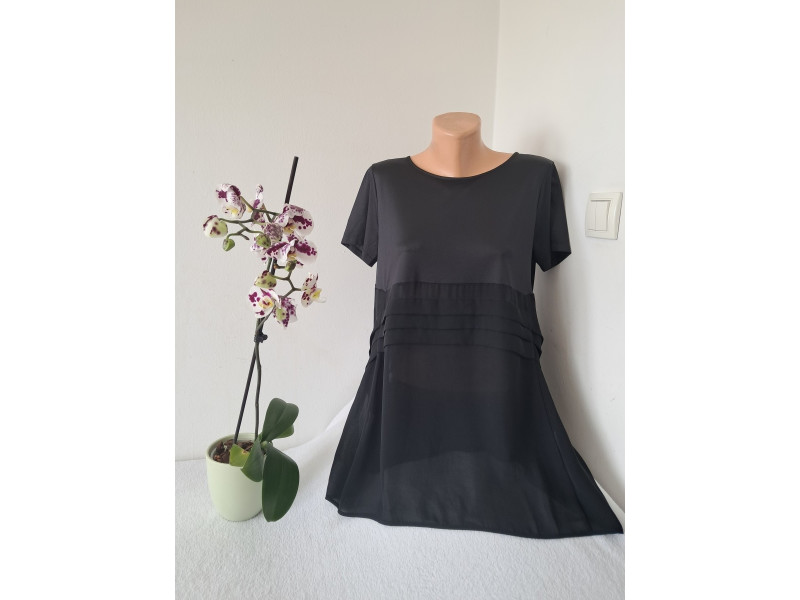 PENNYBLACK tiered crna bluza-tunika vel M