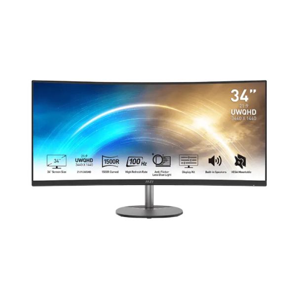 MSI 34 inča PRO MP341CQ E12 FHD 3440 x 1440 VA 100 Hz business monitor