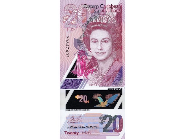 Istocni Karibi 20 dollars 2019 UNC Polimer