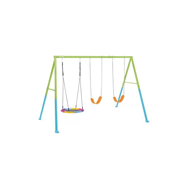 INTEX Šareni set za ljuljanje, Saucer & Swing set sa tri funkcije, 44133