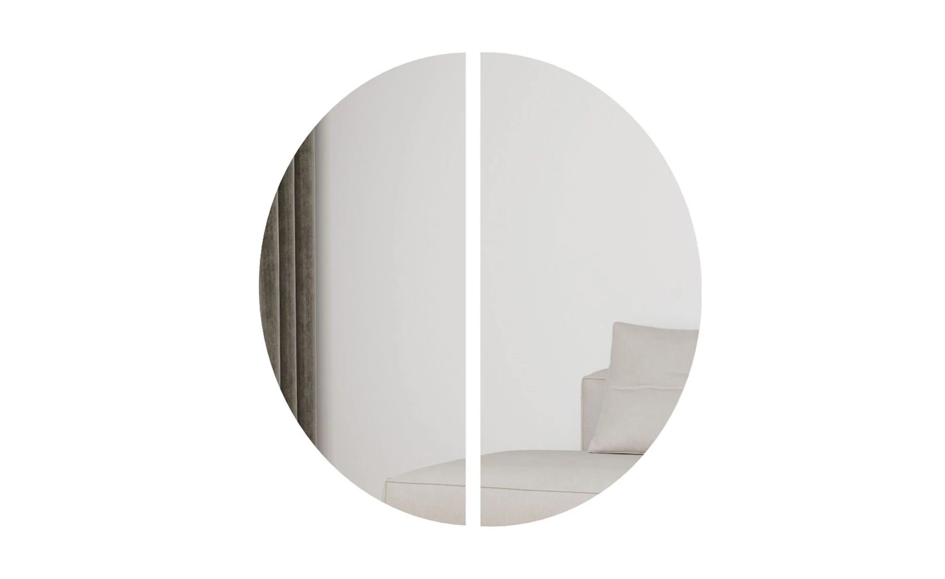 Trend okruglo ogledalo set 2/1 dela + LED rasveta 2x45x90x1 cm