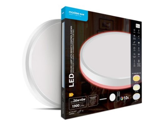 Modee LED plafonjera CLB1WH 26+6W 3CCT + RGB, daljinski ( 320mm)