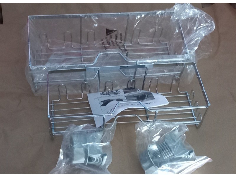 Set 2x metalna polica za tuš kabinu (za šipku) - NOVO