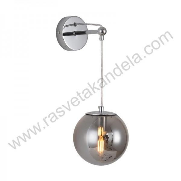 Zidna lampa 1xE14 GLOBE-SV hrom