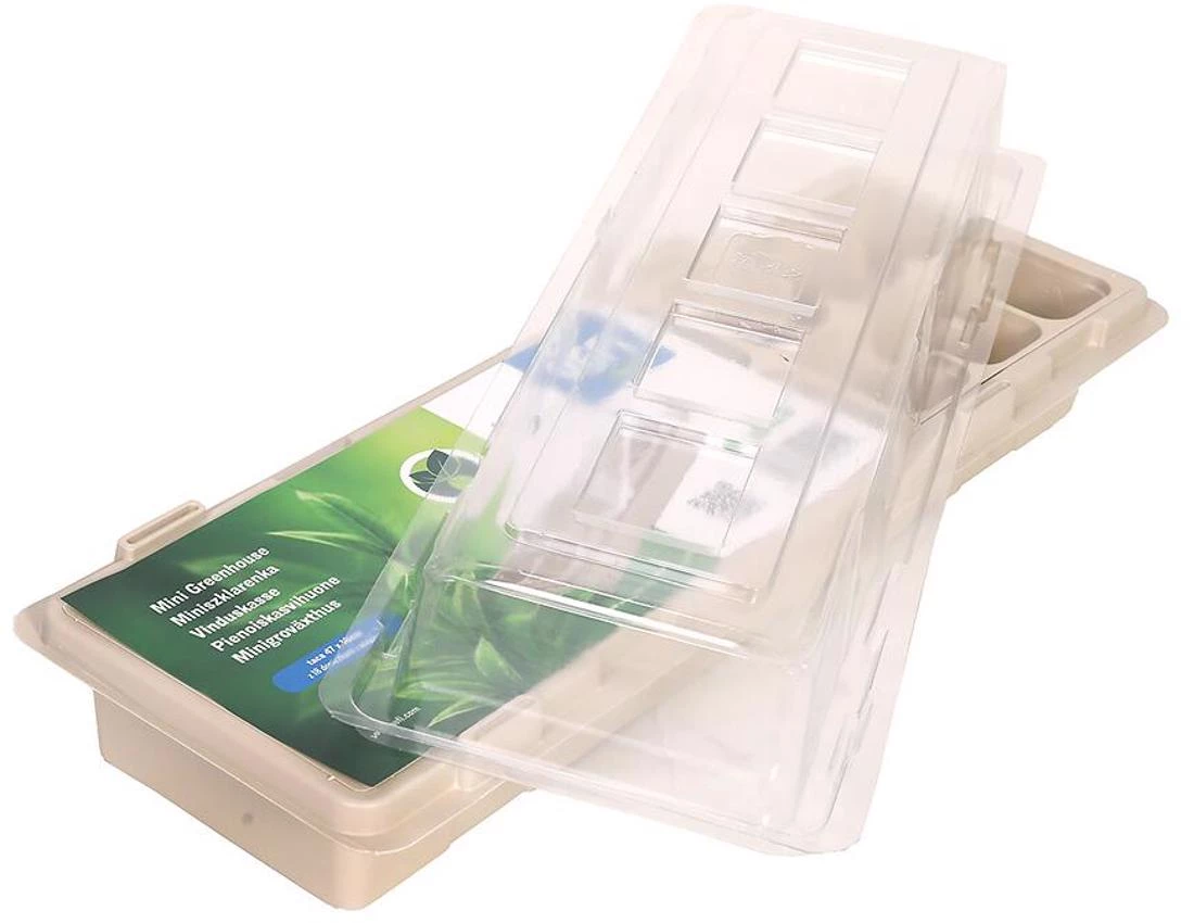 Mini staklenik 47x16 18 saksija sa poklopcem