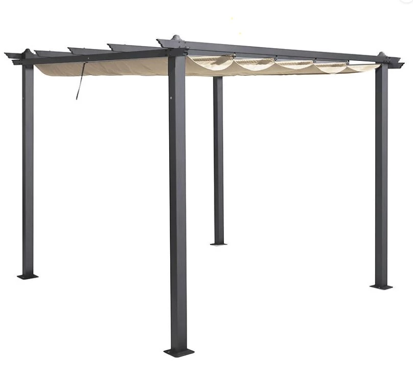 Pescara baštenska pergola 300x300x235 grafitni ram/bež tkanina