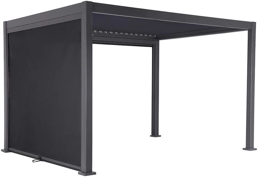 Bocna screen zaštita za pergolu 3 m, tamno siva