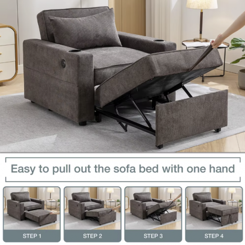 Relax fotelja krevet 3u1 Hudson 1215 - Brown