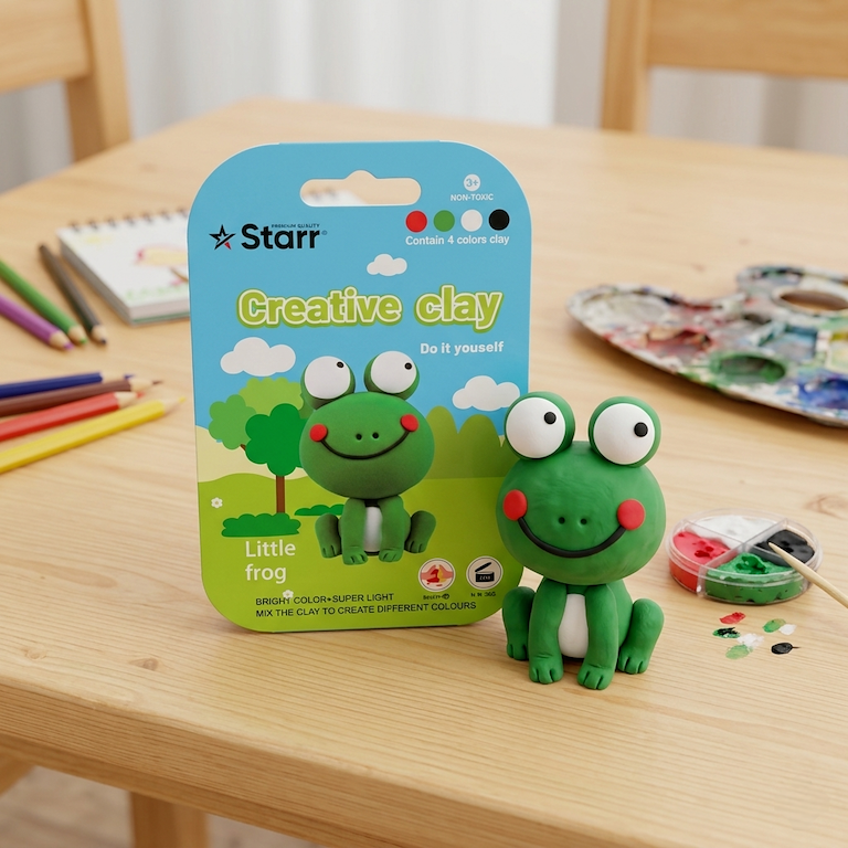PLASTELIN CLAY SET 4 boje ŽABA 12/1 ctn 144 *AK