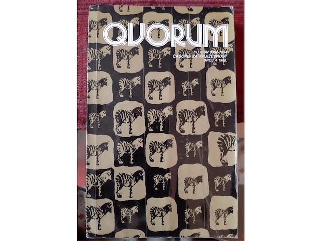 QUORUM, književni časopis, br.4/1988