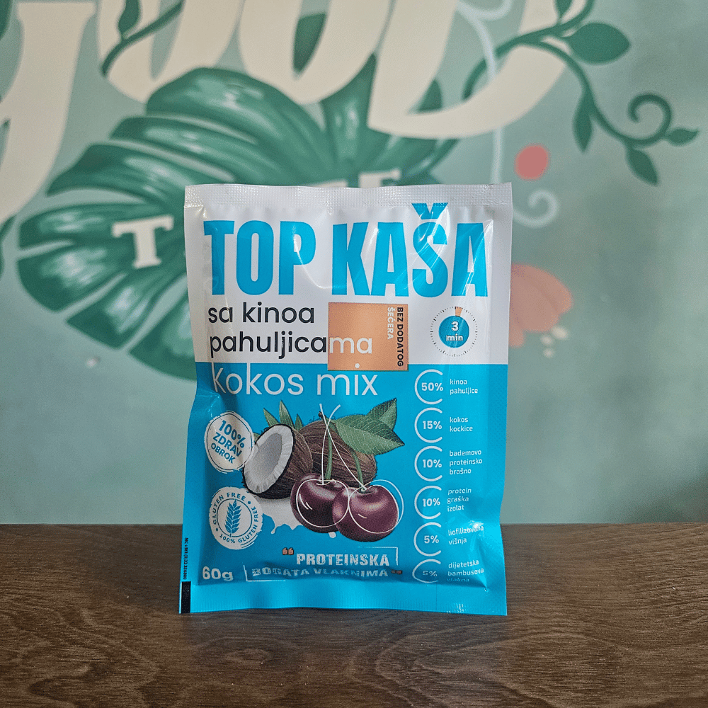 TopFood – Proteinska kaša – Kokos mix 60g