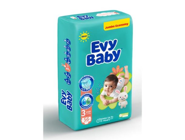 Evy baby pelene jumbo 3 Midi - 56 kom