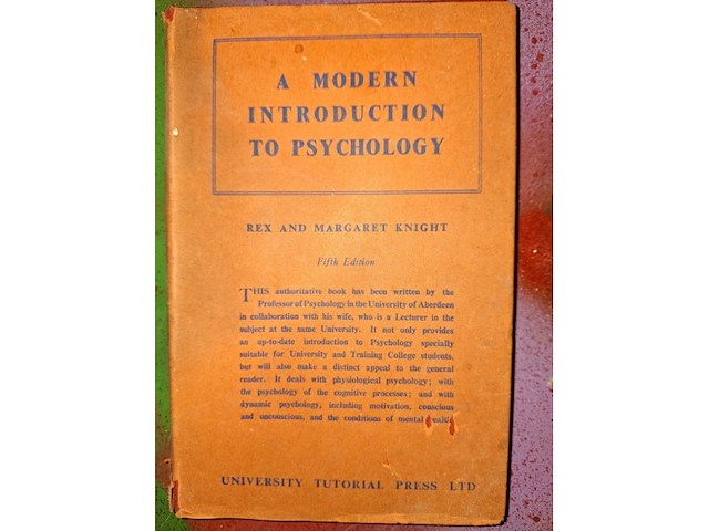 Rex and M. Knight, A Modern introduction to Psychology