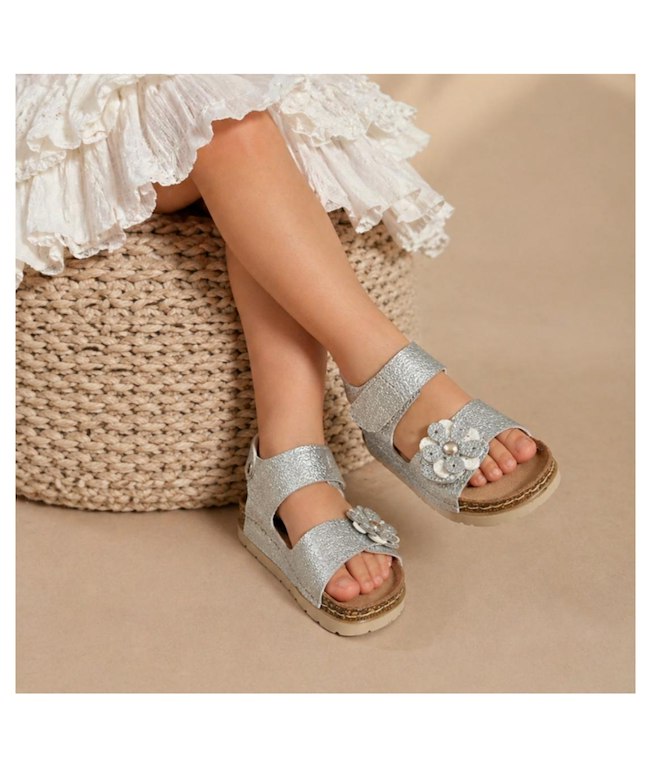 PINKI DEČIJE SANDALE - LOTTY / SILVER