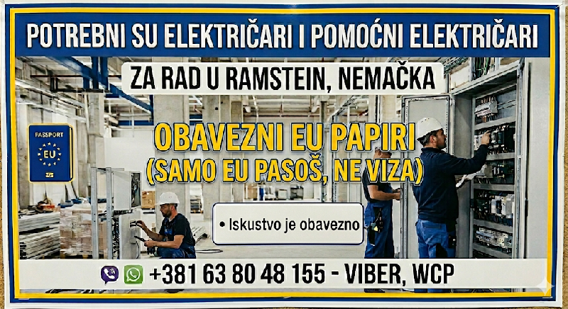 Potrebni su električari i pomoćni električari - EU