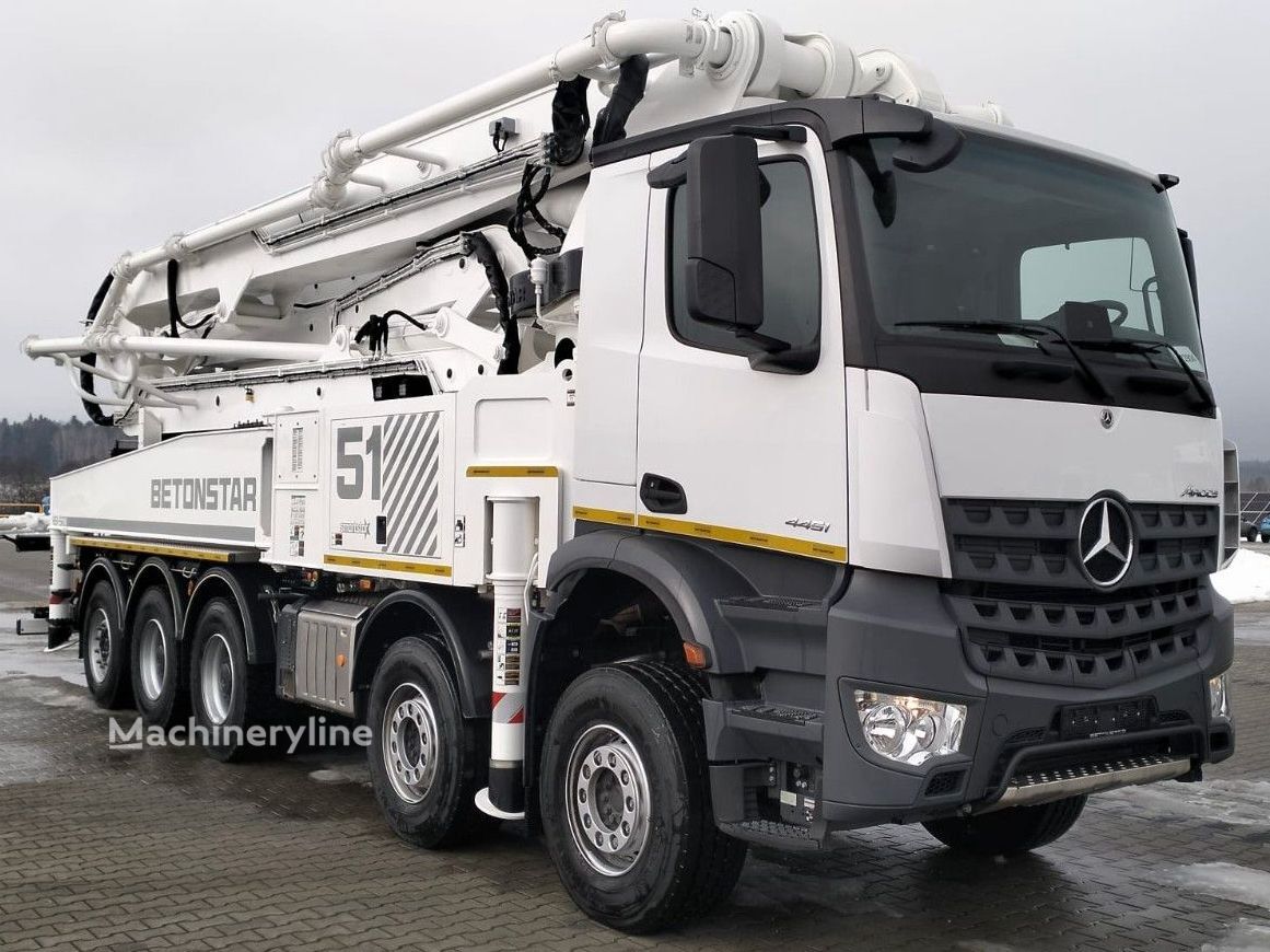 Nova Betonstar H51.20 na šasiji Mercedes-Benz AROCS 4451 6350 mm BST H51.16-5RZ pumpa za beton