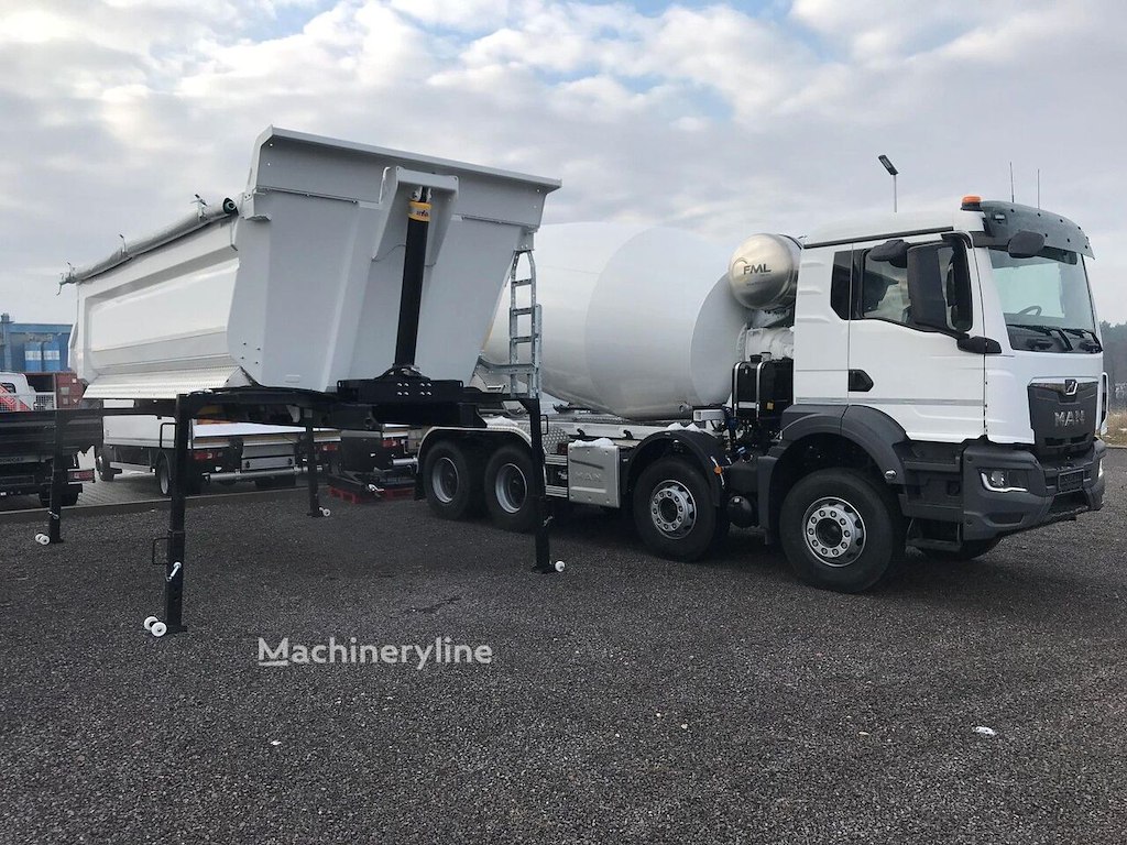 Novi FML 10 na šasiji MAN TGS 41.480 8X4 GSR FML KIPPER +FML 10M3 kamion s mešalicom za beton