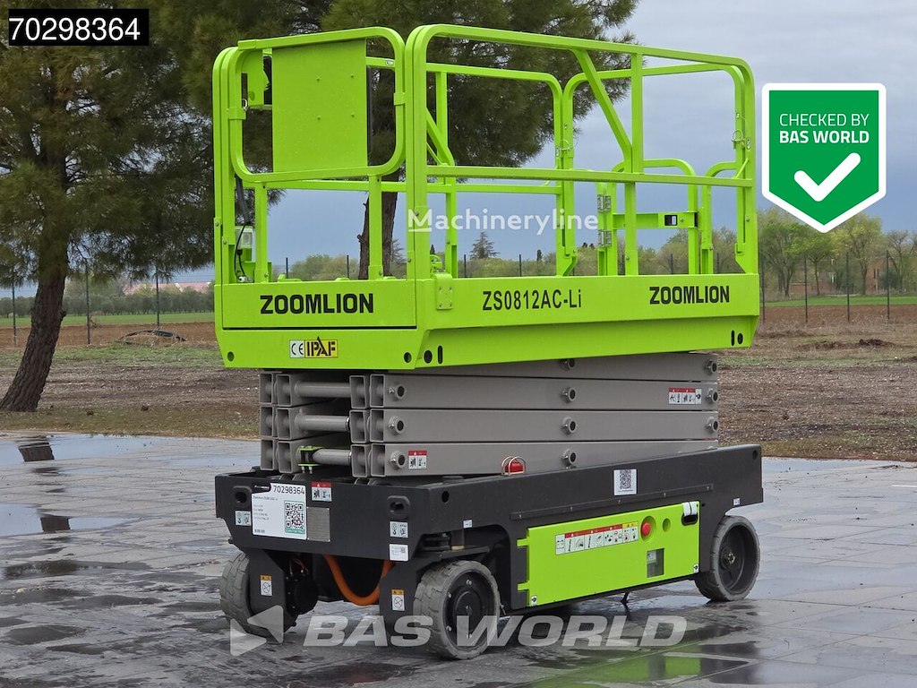 Nova Zoomlion ZS0812AC-Li 8 M - Garantía de fábrica - Certificado CE makazasta platforma