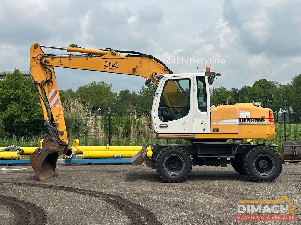 Liebherr A314 LITRONIC Mono boom - air conditioning - 4x4 - new dual tire bager točkaš