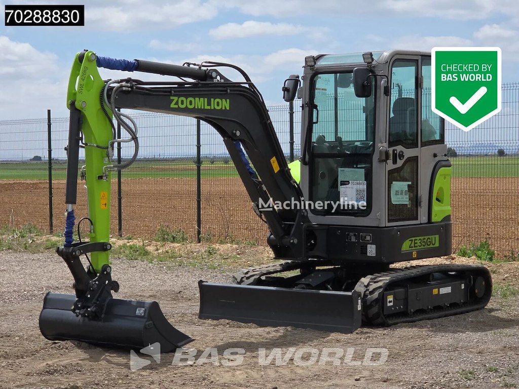 Novi Zoomlion ZE35 GU Garantía de fábrica - CW / 3 Cucharas - Kubota Motor - A mini bager