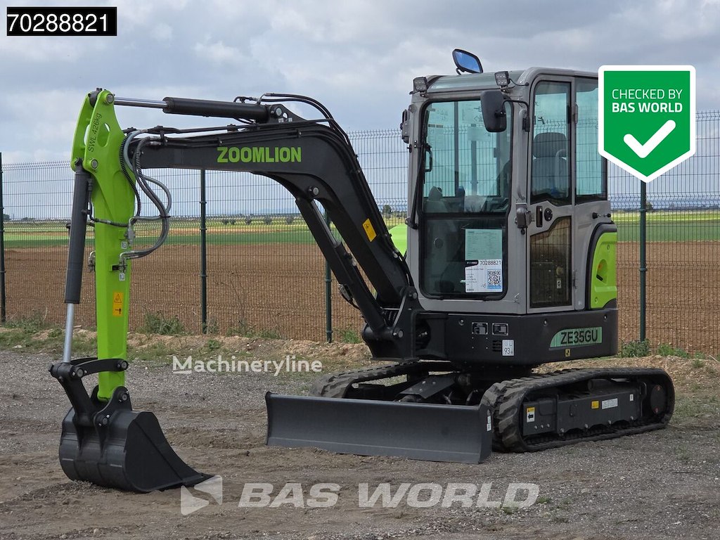 Novi Zoomlion ZE35 GU Garantía de fábrica - A/C - Kubota Motor - CE mini bager