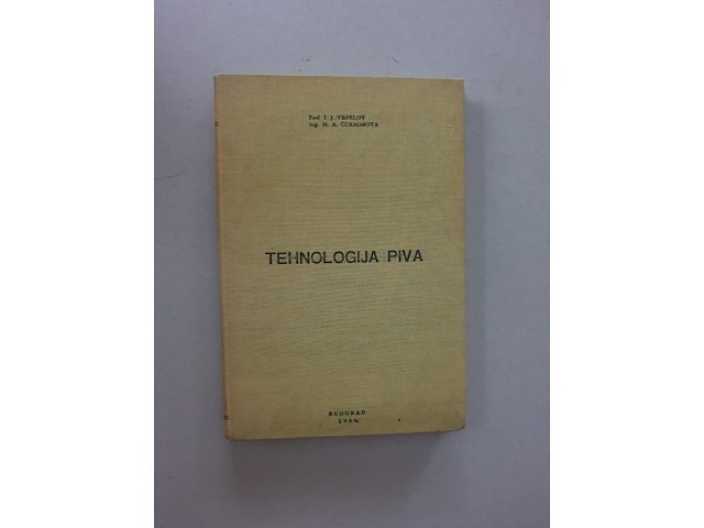Tehnologija piva - I. J. Veselov, M, A. Cukmasova