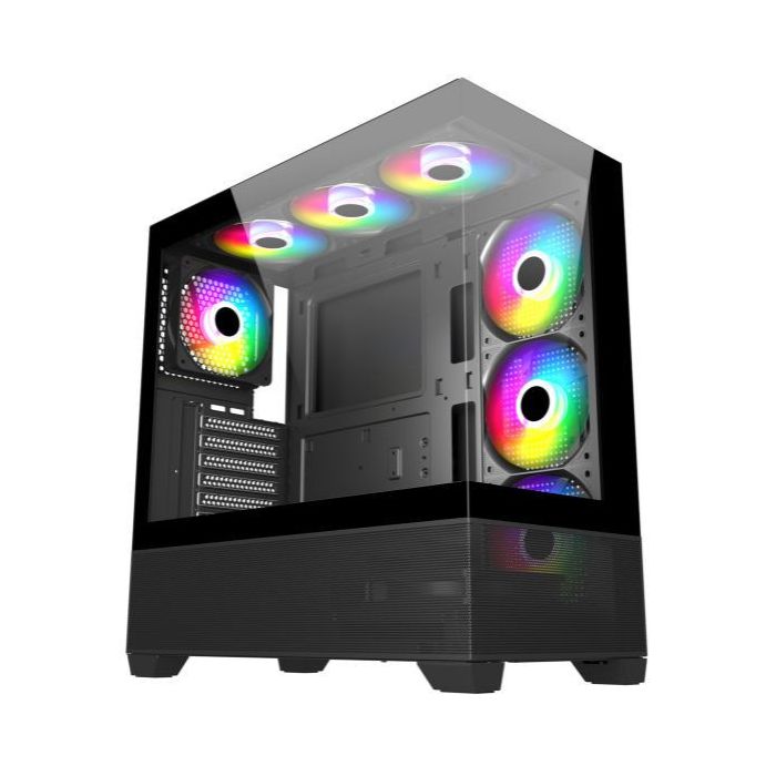 Kućište IG-MAX X218B-4F Black Horizon V2 ARGB glass