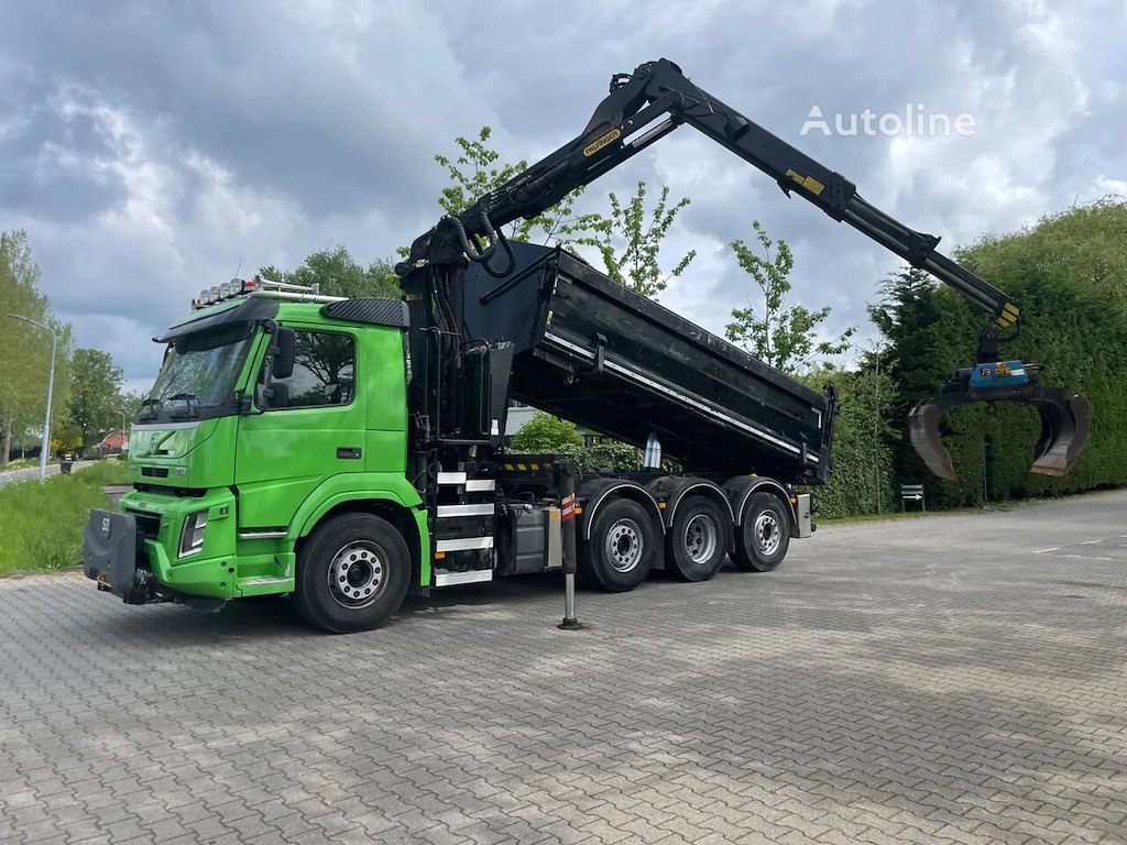 Volvo FM FMX 430 2 zijdige kipper Milieukleppen Palfinger 18tm Z kraan kiper