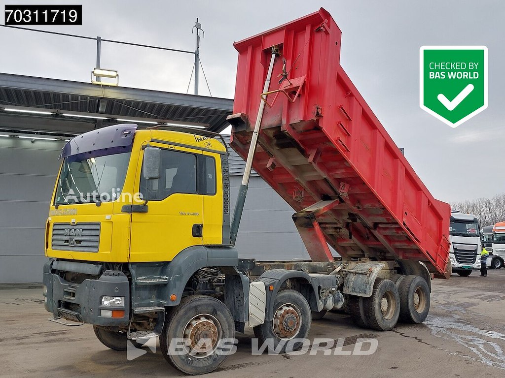 MAN TGA 41.480 TGA 8X8 15m3 Meiller tipper 8x8 Full Steel Manual Gea kiper