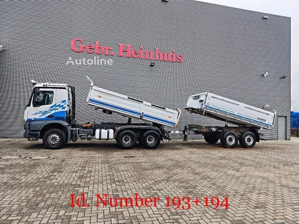 Mercedes-Benz Arocs 2642 6x4 Meiller 3 Seitenkipper + Schmitz Cargobull ZKI 3 kiper + prikolica kiper